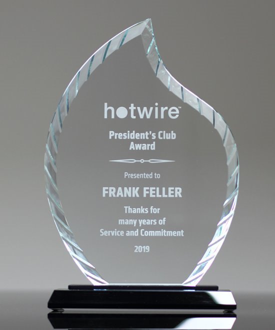 Accent Flame Glass Award | ACG31 | Edco Awards