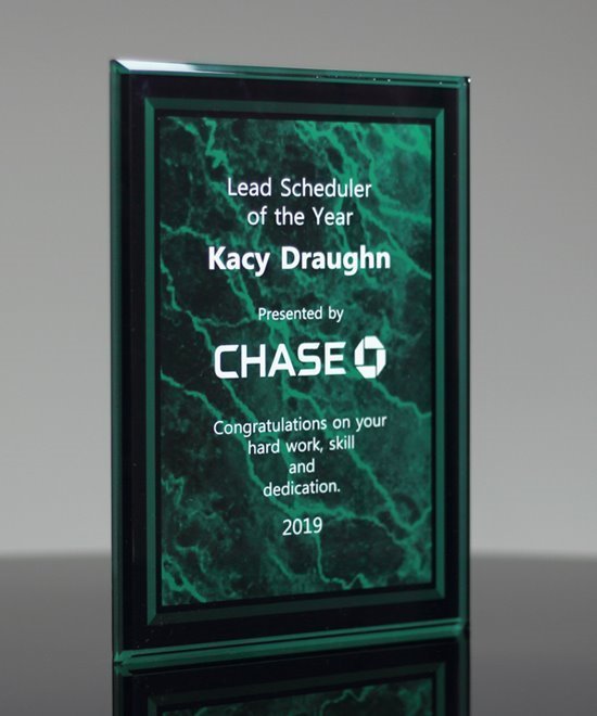 Green Marble Acrylic Plaque Award | Edco Awards