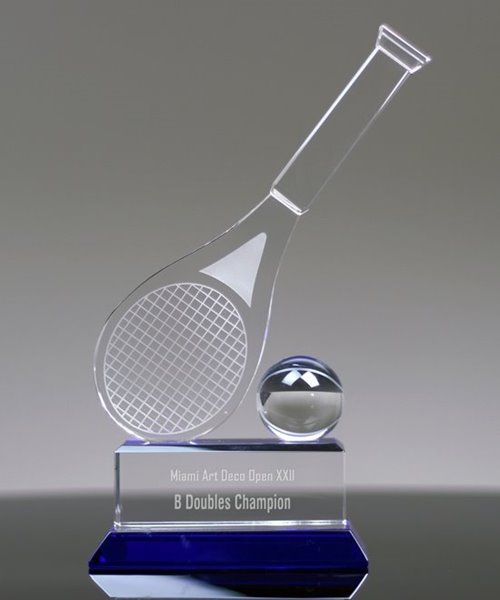 Crystal Tennis Trophy | CRY140 | Edco Awards