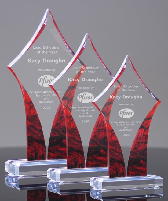 Ruby Diamond Acrylic Awards | Edco Awards