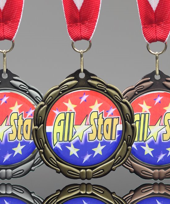 All-Star Epoxy Domed Medal | Edco Awards