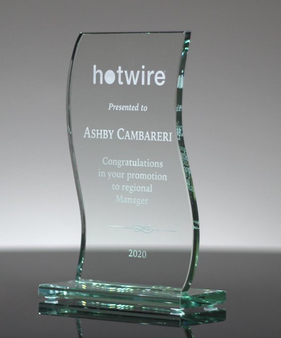 Jade Glass Wave Award | YX-1722C, YX-1722B, YX-1722A | Edco Awards