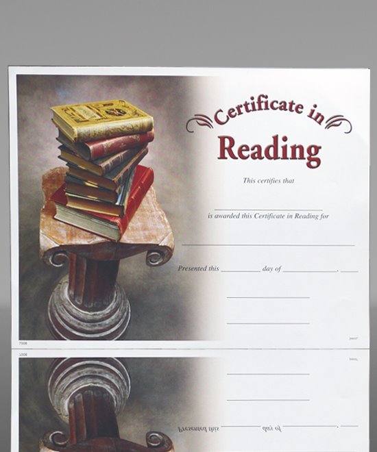 Certificate of Reading Award | Edco Awards