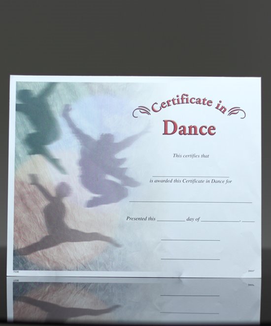 Photo-Image Certificate of Dance