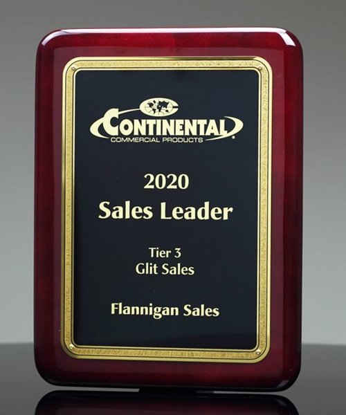 Premium Round Corner Rosewood Plaque | Edco Awards