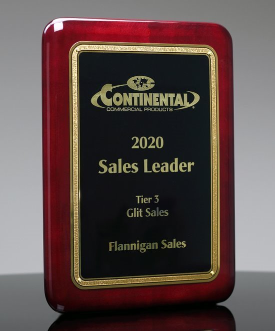 Premium Round Corner Rosewood Plaque | Edco Awards