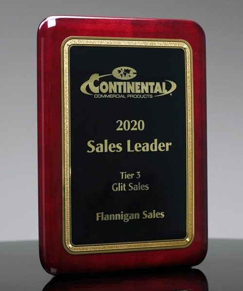 Premium Round Corner Rosewood Plaque | Edco Awards