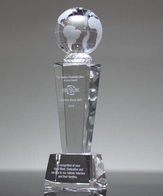 Galaxy Crystal Globe Trophy | Edco Awards