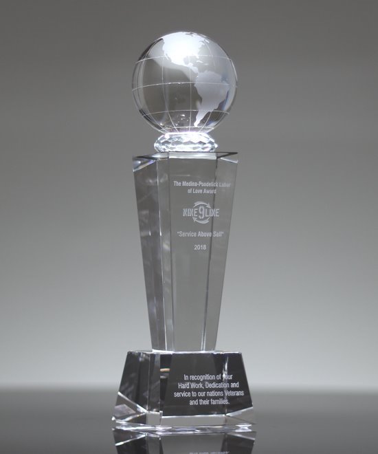 Galaxy Crystal Globe Trophy | Edco Awards