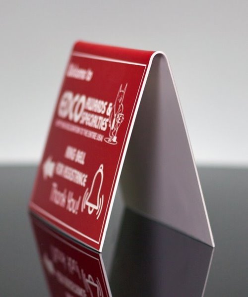 Engraved Trolase Plate Red to White | Edco Awards