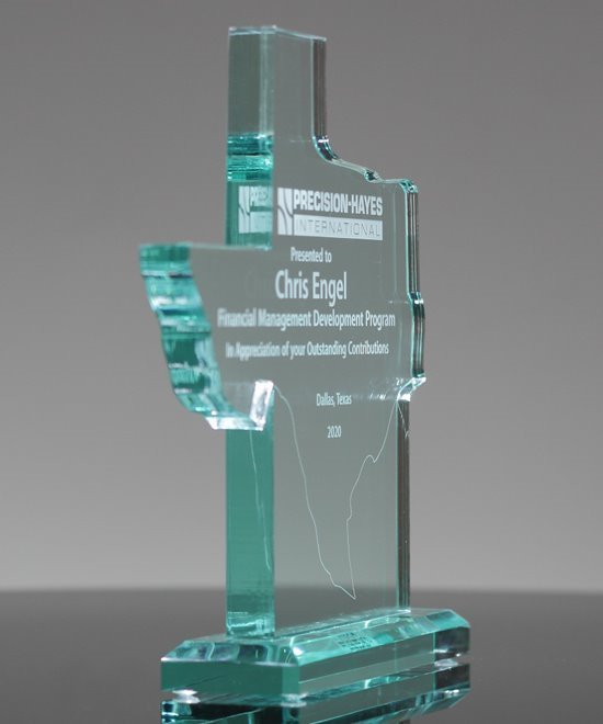 Custom State Texas Shape Award | Edco Awards