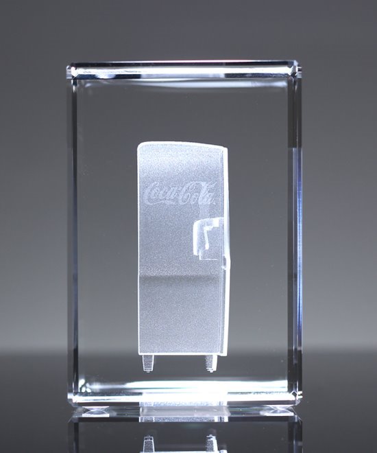 Chapin Custom 3D Etched Crystal Rectangle Award | Edco Awards