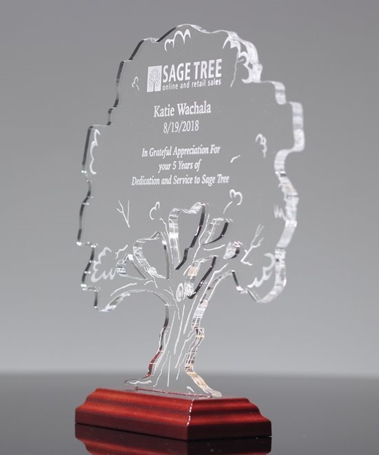 Acrylic Tree Award | Tree Shaped Trophy | Edco Awards