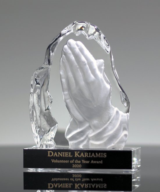 Crystal Praying Hands Award | Edco Awards