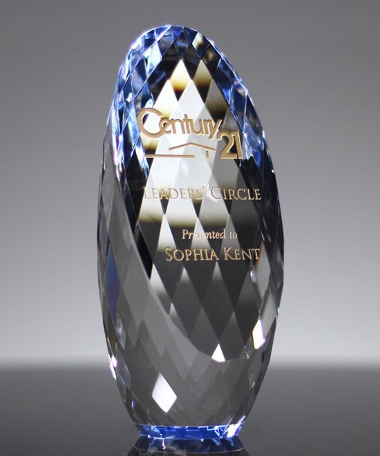 Gem-Cut Ellipse Crystal Trophy | Edco Awards