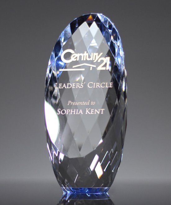 Gem-Cut Ellipse Crystal Trophy | Edco Awards