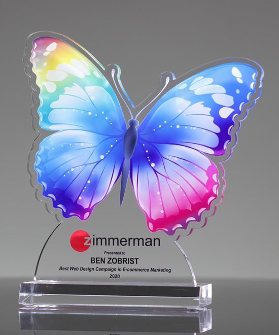 Custom Acrylic Butterfly Trophy | Edco Awards