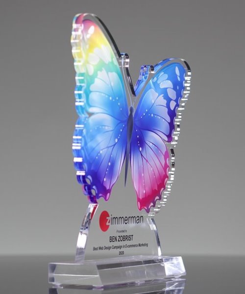 Custom Acrylic Butterfly Trophy | Edco Awards