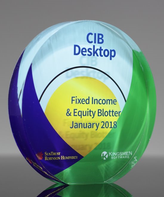 Custom Printed Acrylic Circle Award | Edco Awards