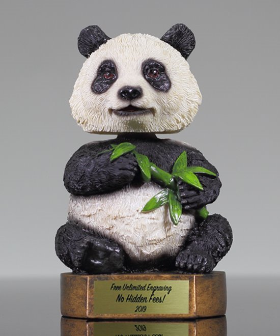 Panda Bear Bobblehead Mascot Trophy | Edco Awards