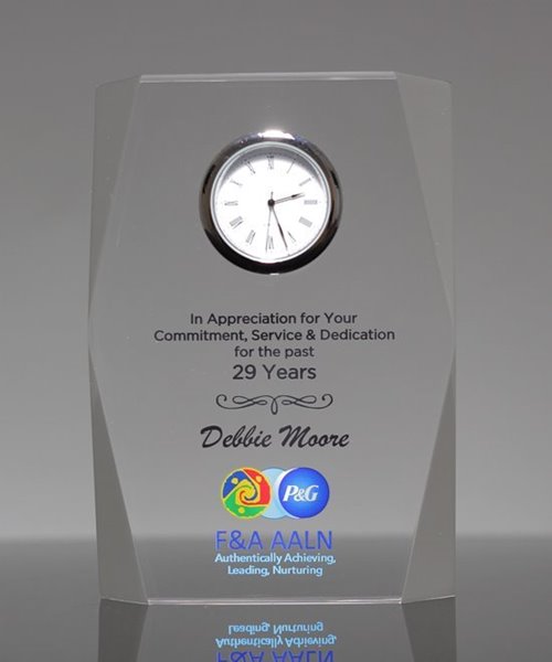 Faceted Acrylic Clock Award | Edco Awards