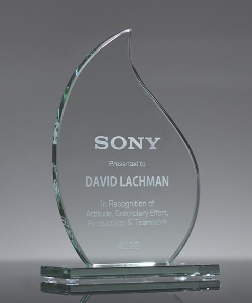 Jade Glass Flame Award | YX-1723C | Edco Awards