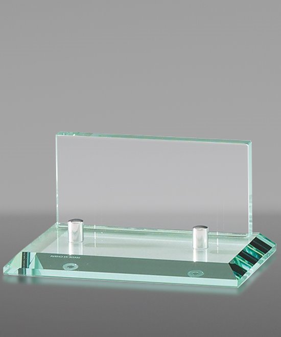 Engraved Glass Business Card Holder