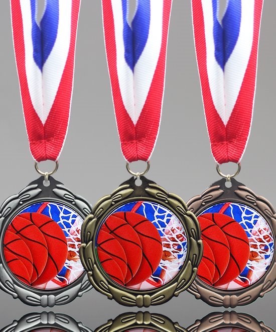 Basketball Epoxy Domed Medal | Edco Awards