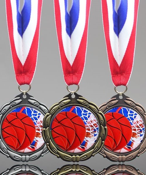 Basketball Epoxy Domed Medal | Edco Awards