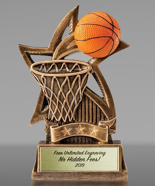 Sweeping Star Basketball Trophy | Edco Awards