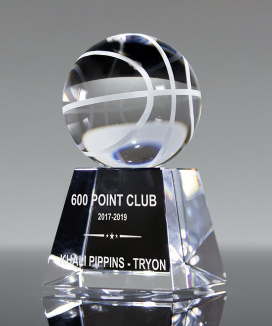 Top Basketball Crystal Trophy C1215XS | Edco Awards