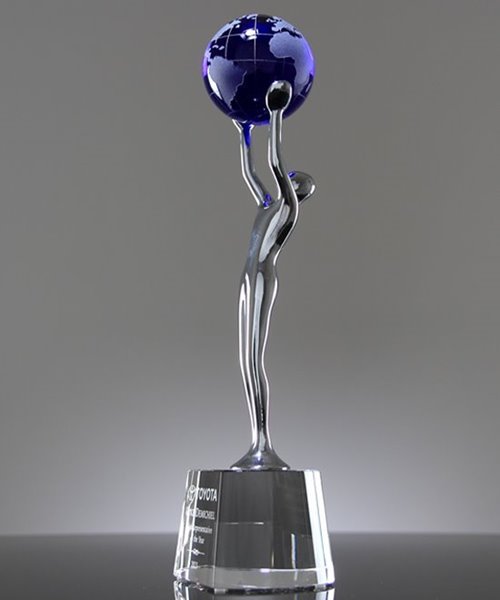 Achievement World Globe Award | Chrome & Crystal Trophy | Edco Awards