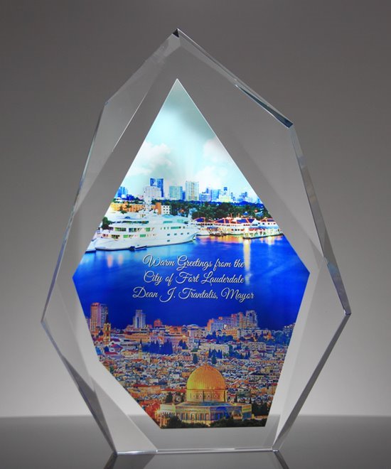 Crystal Legacy Award with Full Color Imprint | Edco Awards