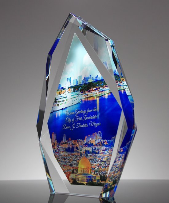 Crystal Legacy Award with Full Color Imprint | Edco Awards