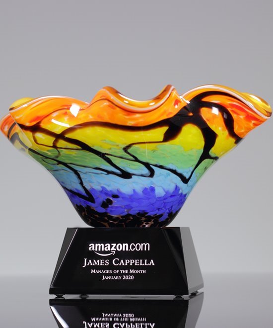Fascination Art Glass Trophy | Edco Awards