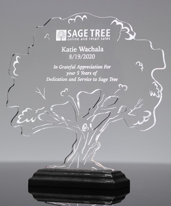 Acrylic Tree Award | Tree Shaped Trophy | Edco Awards