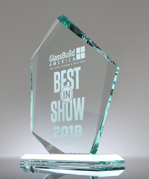 Jewel Beveled Jade Crystal Award | JC-1527 | Edco Awards