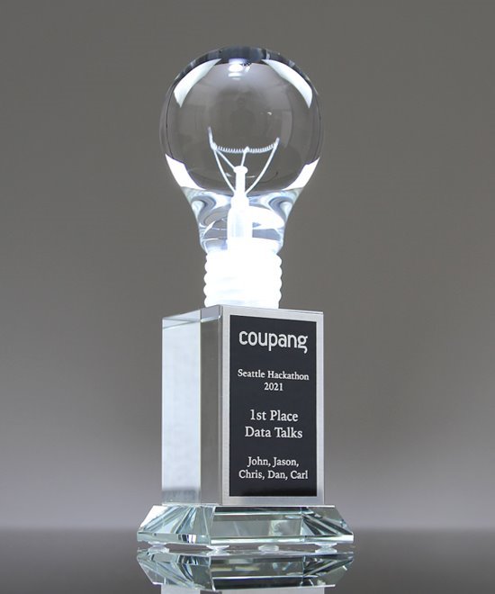 Crystal Light Bulb Trophy CRY25 | Edco Awards