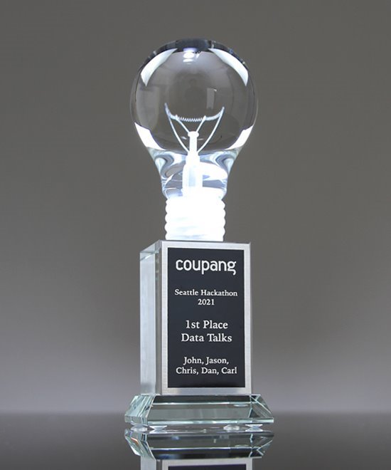 Crystal Light Bulb Trophy CRY25 | Edco Awards