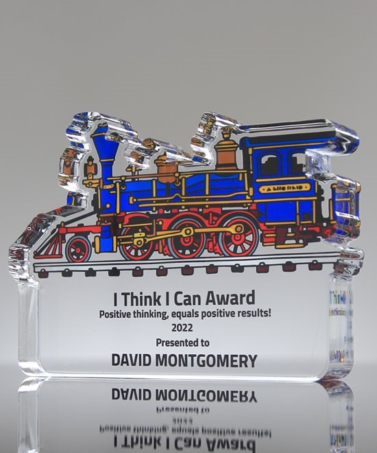 Custom Locomotive Trophy Paperweight | Edco Awards