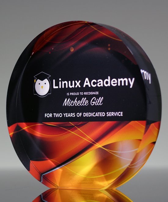Custom Printed Acrylic Circle Award | Edco Awards