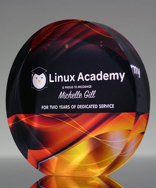 Custom Printed Acrylic Circle Award | Edco Awards