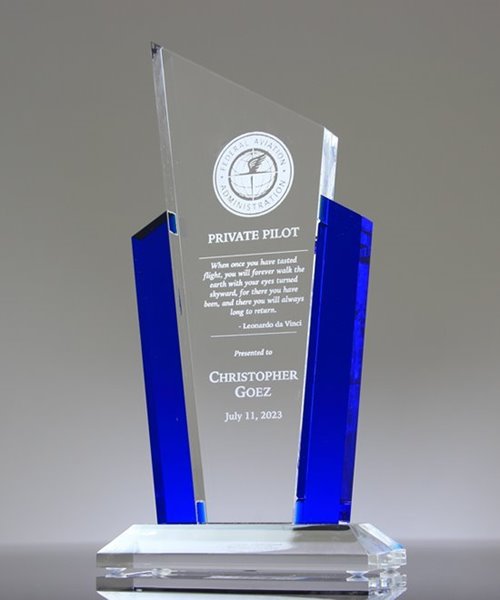 Pilot Award Acrylic for Aviation Recognition | Edco Awards