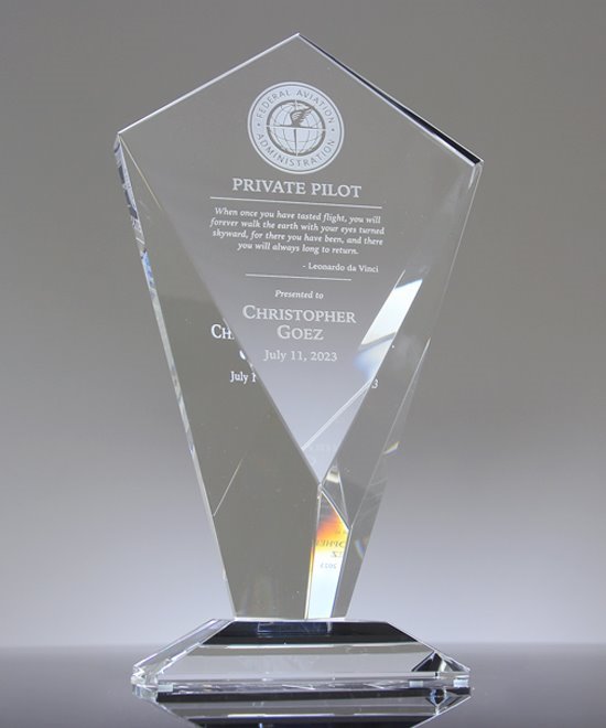 Aviation Honors Crystal Award | Edco Awards