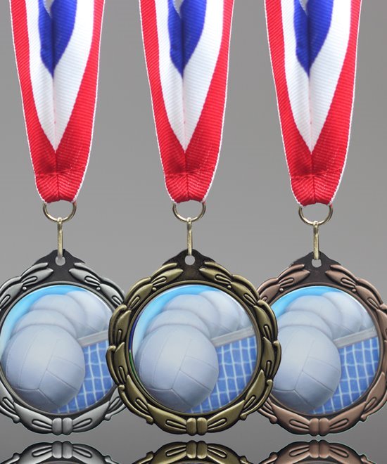 Volleyball Epoxy Domed Medal | Edco Awards