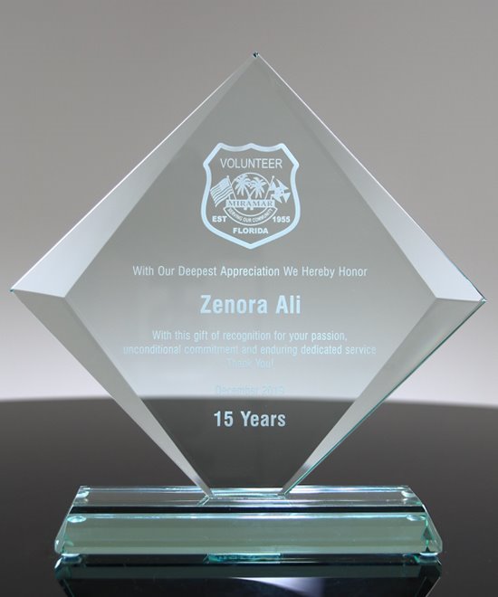 Diamond Gem Glass Award | G2985 | Edco Awards