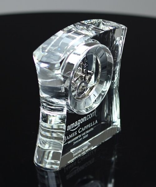 Custom Engraved Crystal Gift Clock | CRY383 | Edco Awards