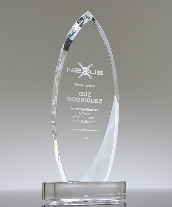 Pristine Crystal Flame Award | Edco Awards