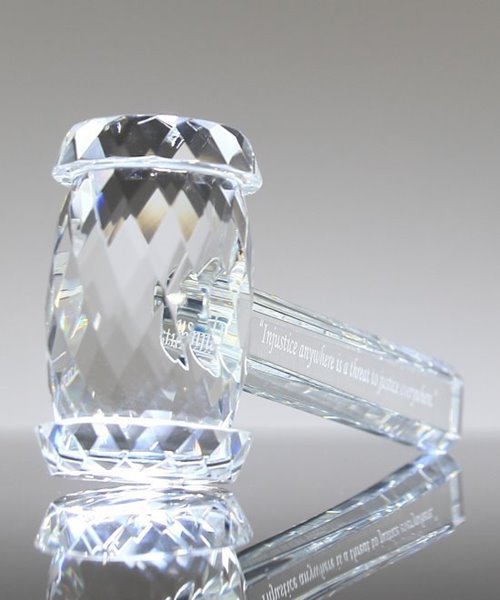 Crystal Presentation Gavel Trophy | Premium Optical Crystal Award ...