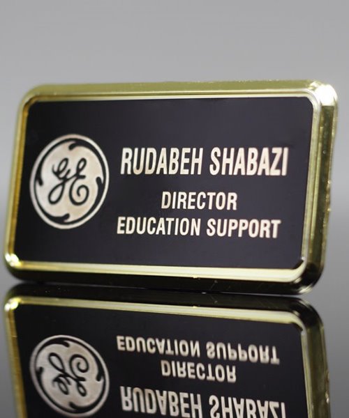 Gold Framed Name Badge | Edco Awards